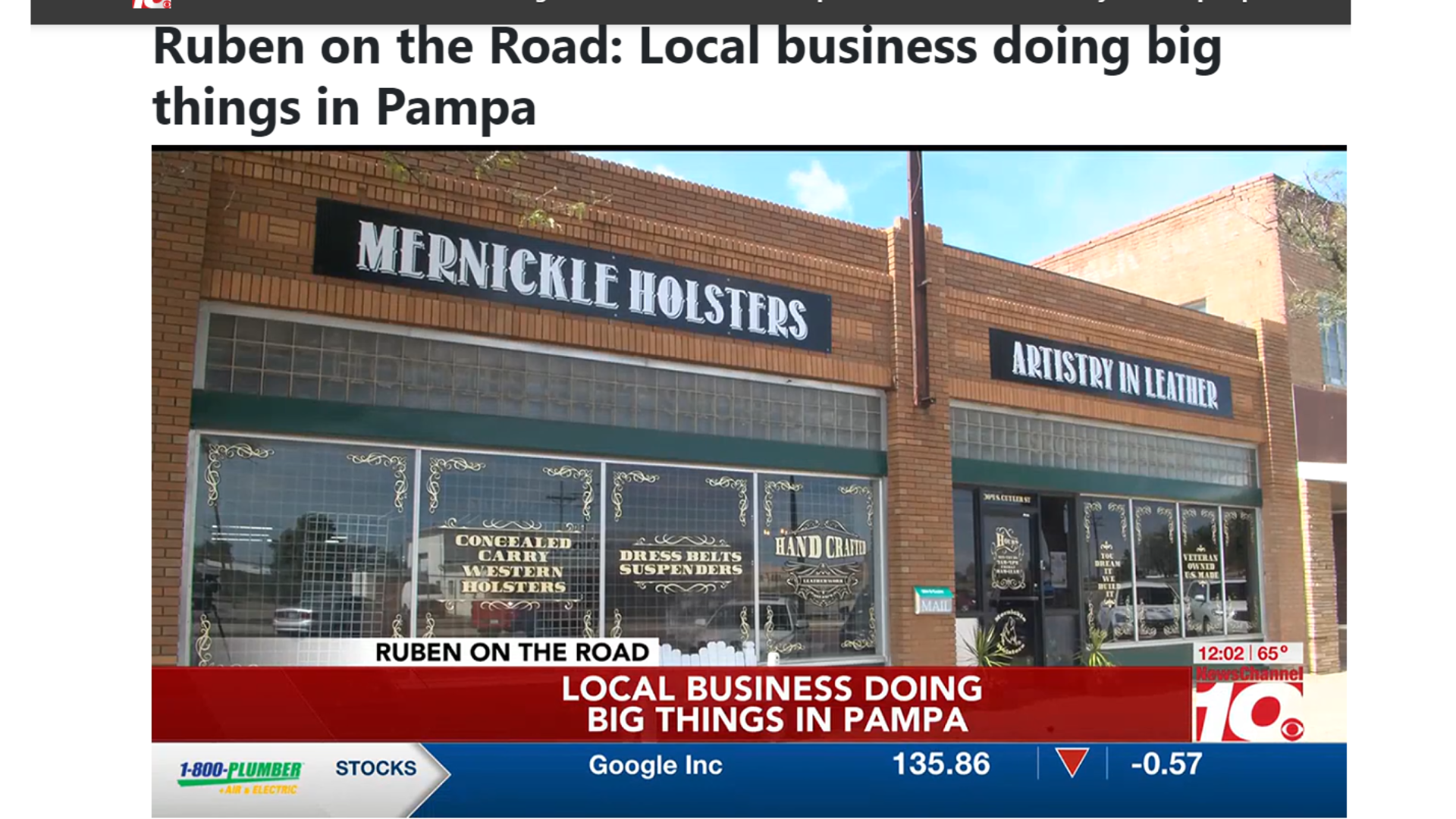 Ruben on the Road Channel 10 News Amarillo, TX – Mernickle Custom Holsters